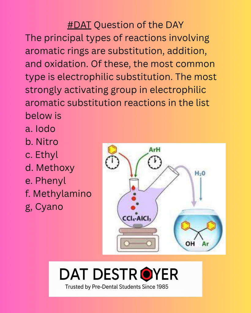 DAT - Electrophilic Aromatic Substitution – Most Activating Group ...