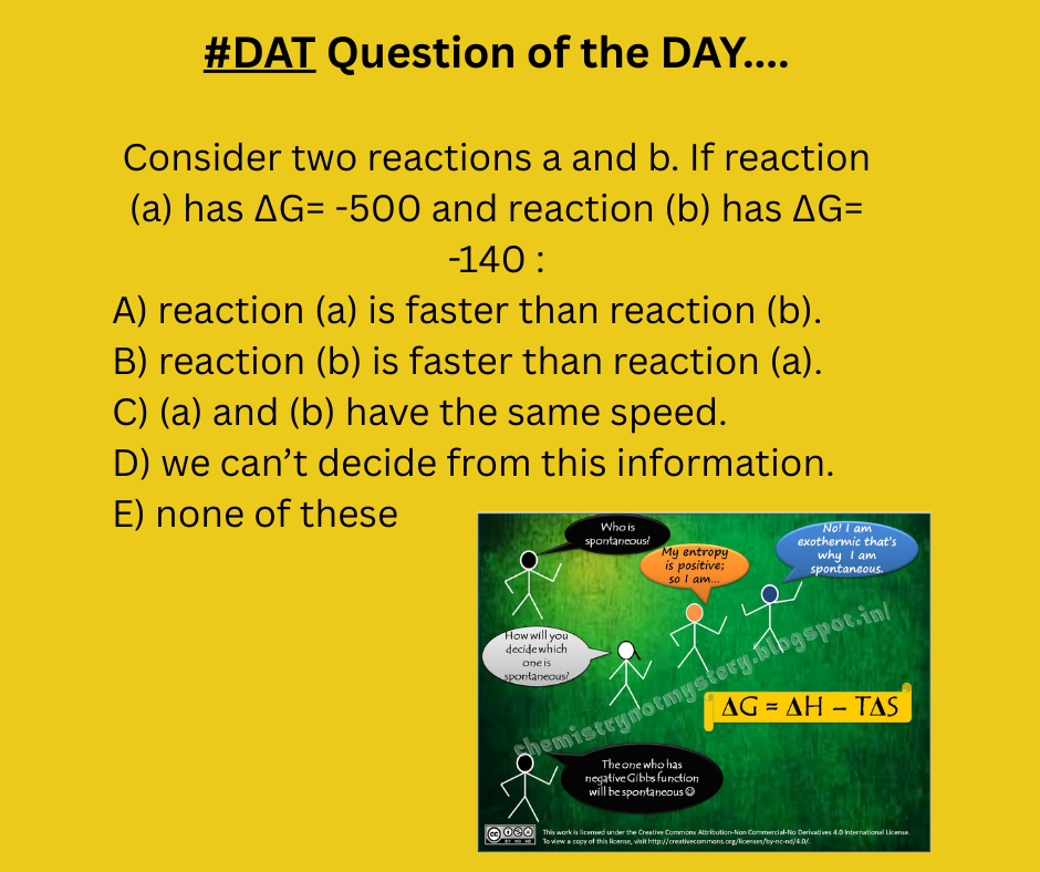 DAT - #DAT Question of the DAY.... | Student Doctor Network Forums
