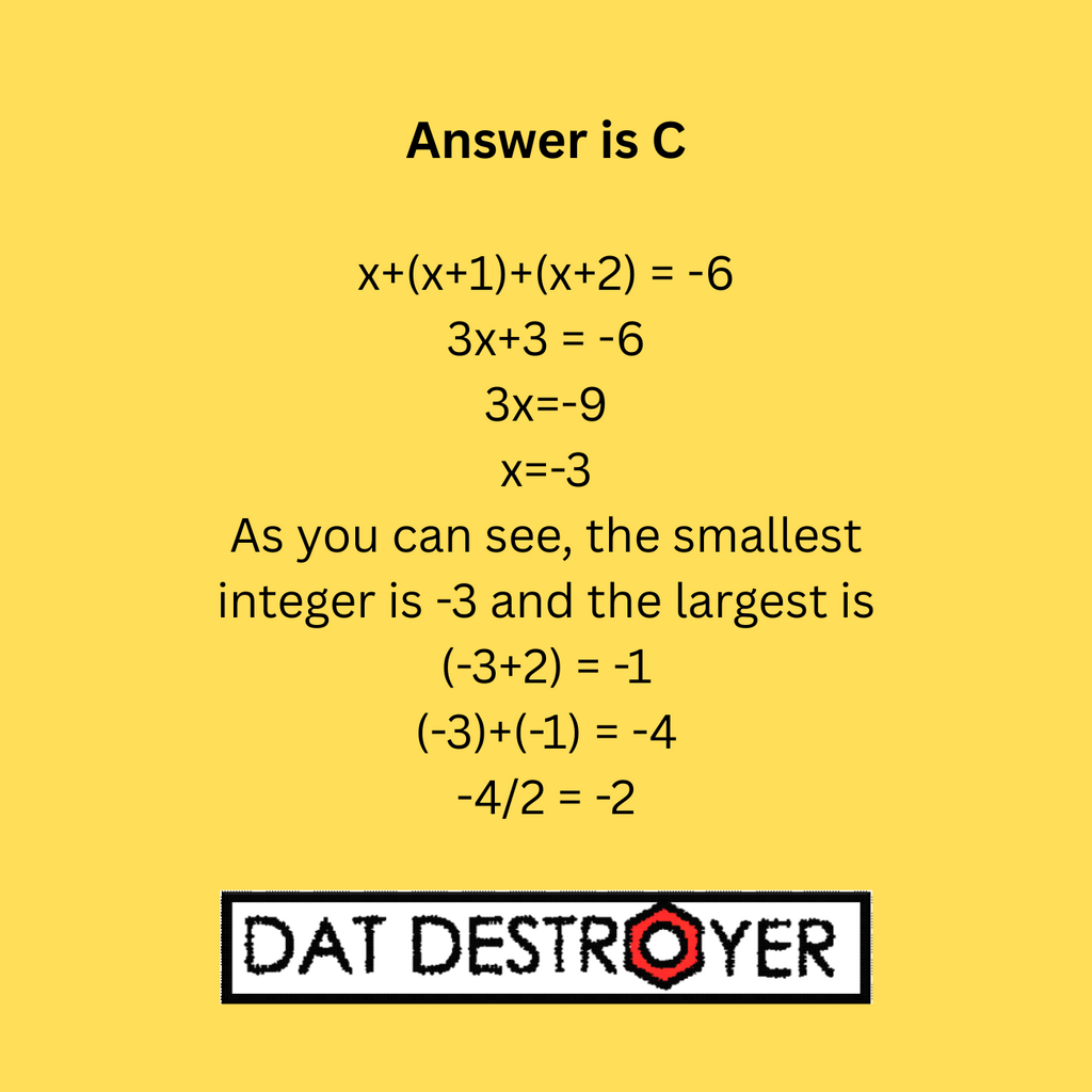 DAT - DAT Math Practice Question | DAT Destroyer | OAT Destroyer ...